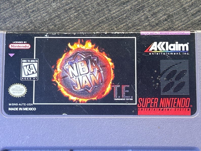 NBA Jam SNES Game - Cleaned & Tested - Super Nintendo - Etsy