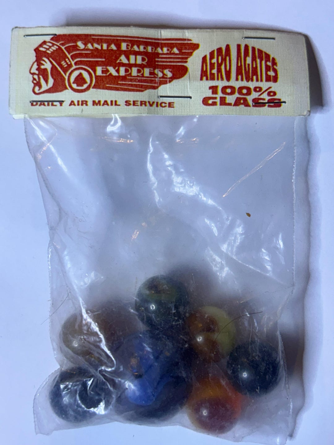 Antique Santa Barbara Aero Agates 7 Marbles New in Package - Etsy