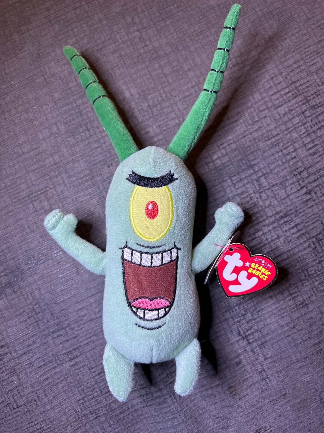 TY Beanie Babies “sheldon J. Plankton” Mint With Tag Spongebob ...