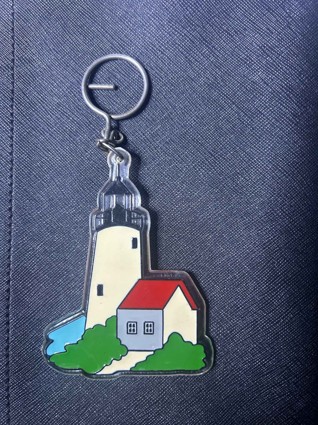 Vintage Plastic Lighthouse Keychain - Etsy
