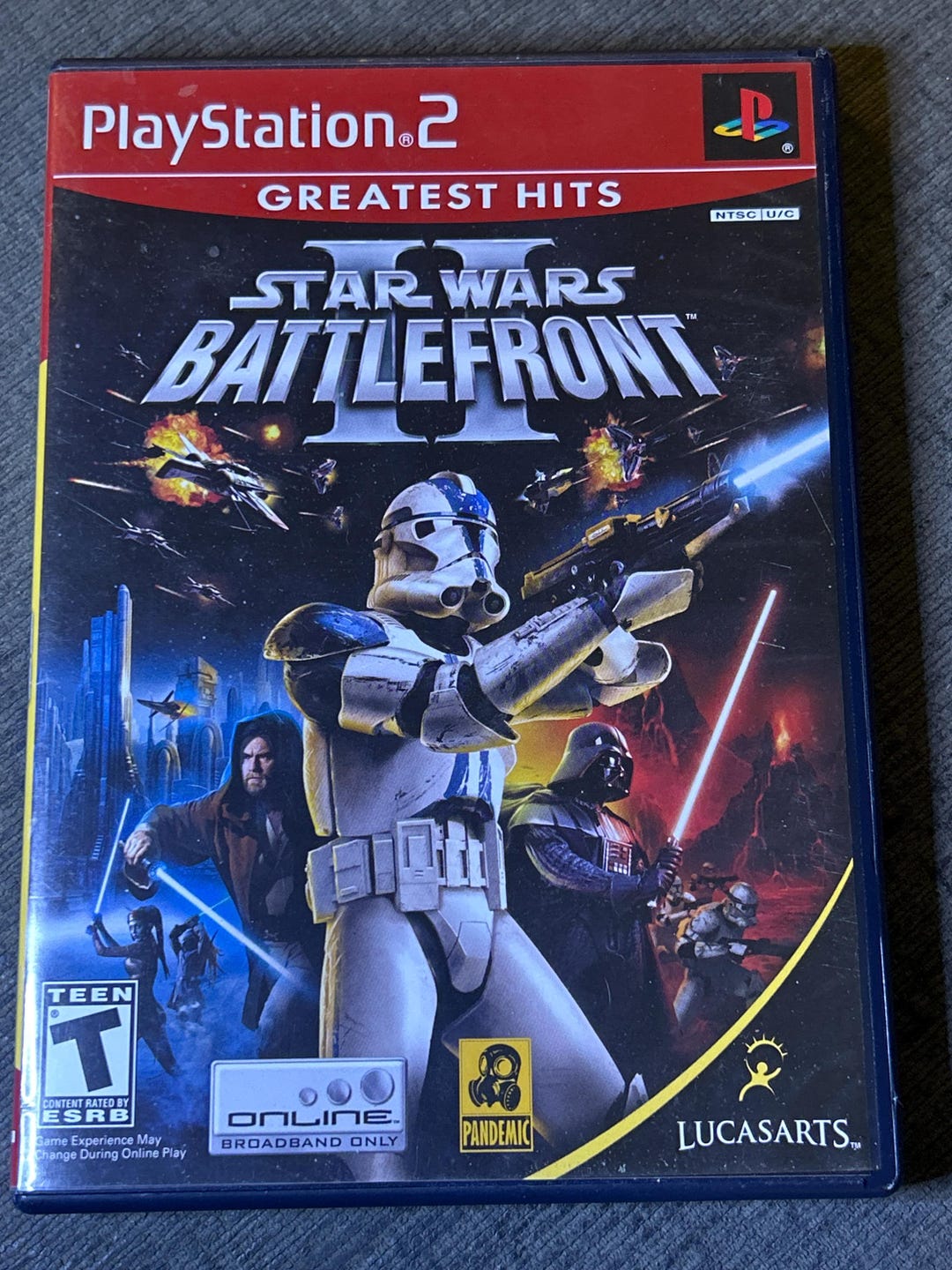 Playstation 2 Video Game (star Wars Battlefront II) Tested No Booklet ...