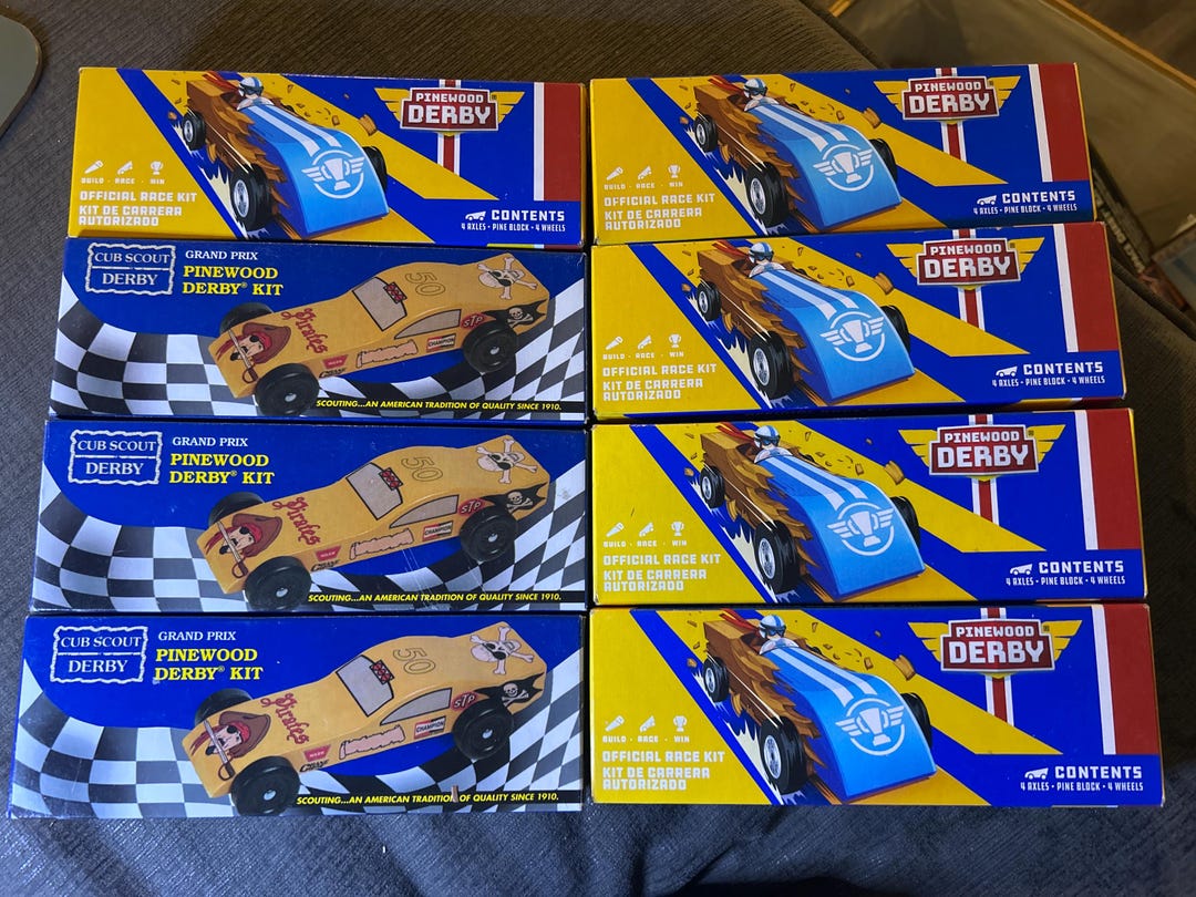 Cub Scout “pinewood Derby Car Kits” (8 Pieces) Vintage New Old Stock - Etsy