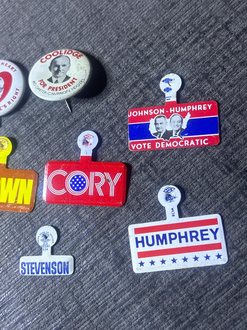 10 Campaign Pins-buttons (goldwater-coolidge+++) - Etsy