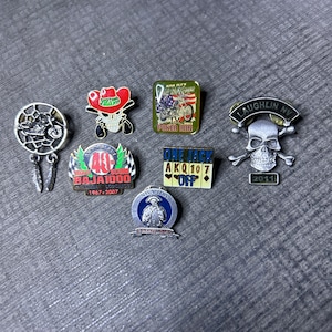 7 Motorcycle Related Pins (vintage-modern) Pin Backs - Etsy