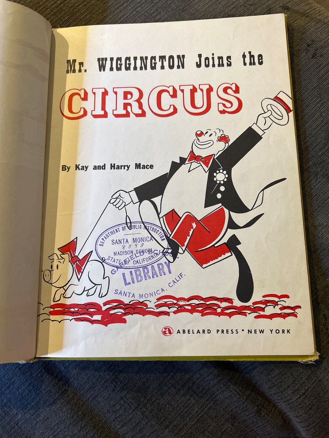 Mr. Wiggington Joins the Circus by Kay Mace-hardcover-library Book - Etsy