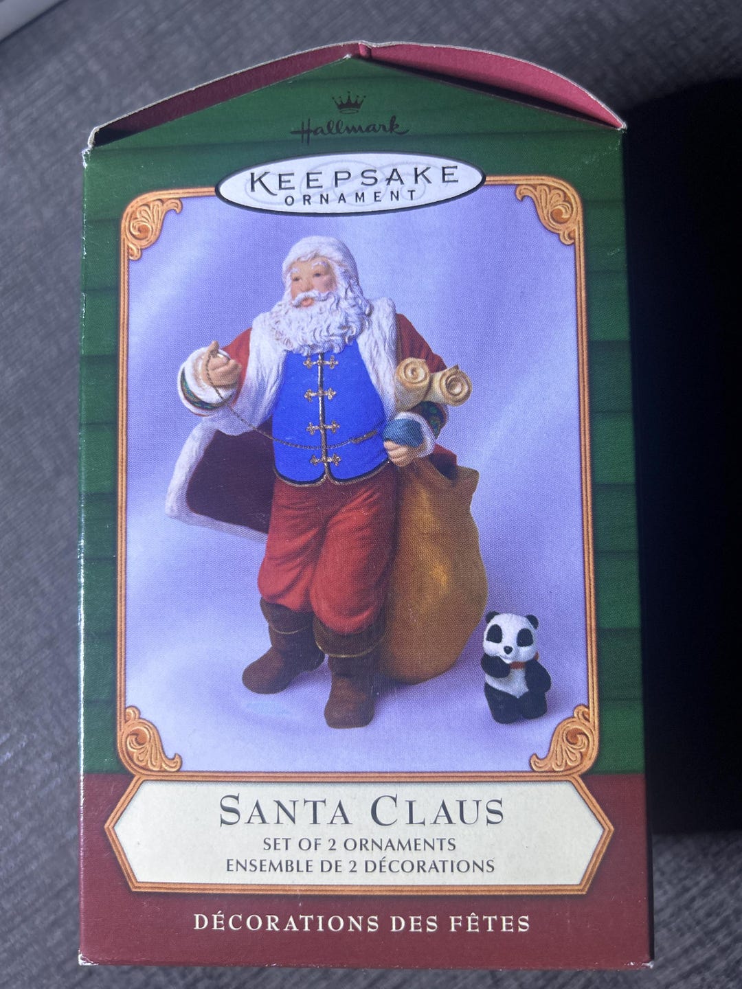 2001 Hallmark (santa Claus) 2 Ornaments NIB - Etsy