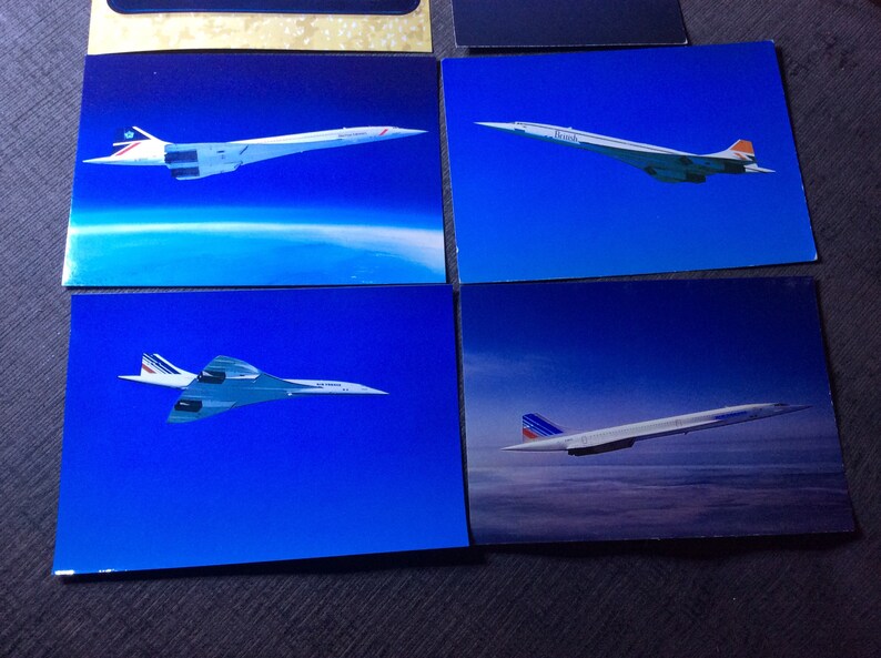 6 Concorde Post Cards New air France-british Airways - Etsy