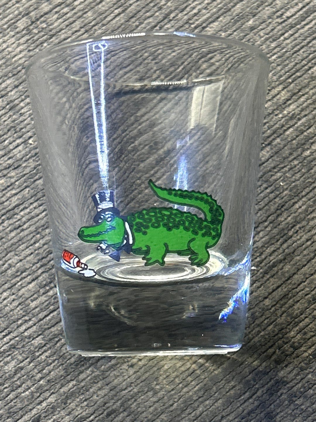 Shot Glass “fancy Alligator ” Vintage - Etsy