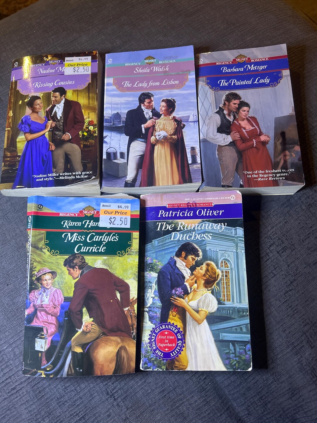 Regency Signet Romance 5 Paperbacks “vintage” (good Reader Copies) - Etsy
