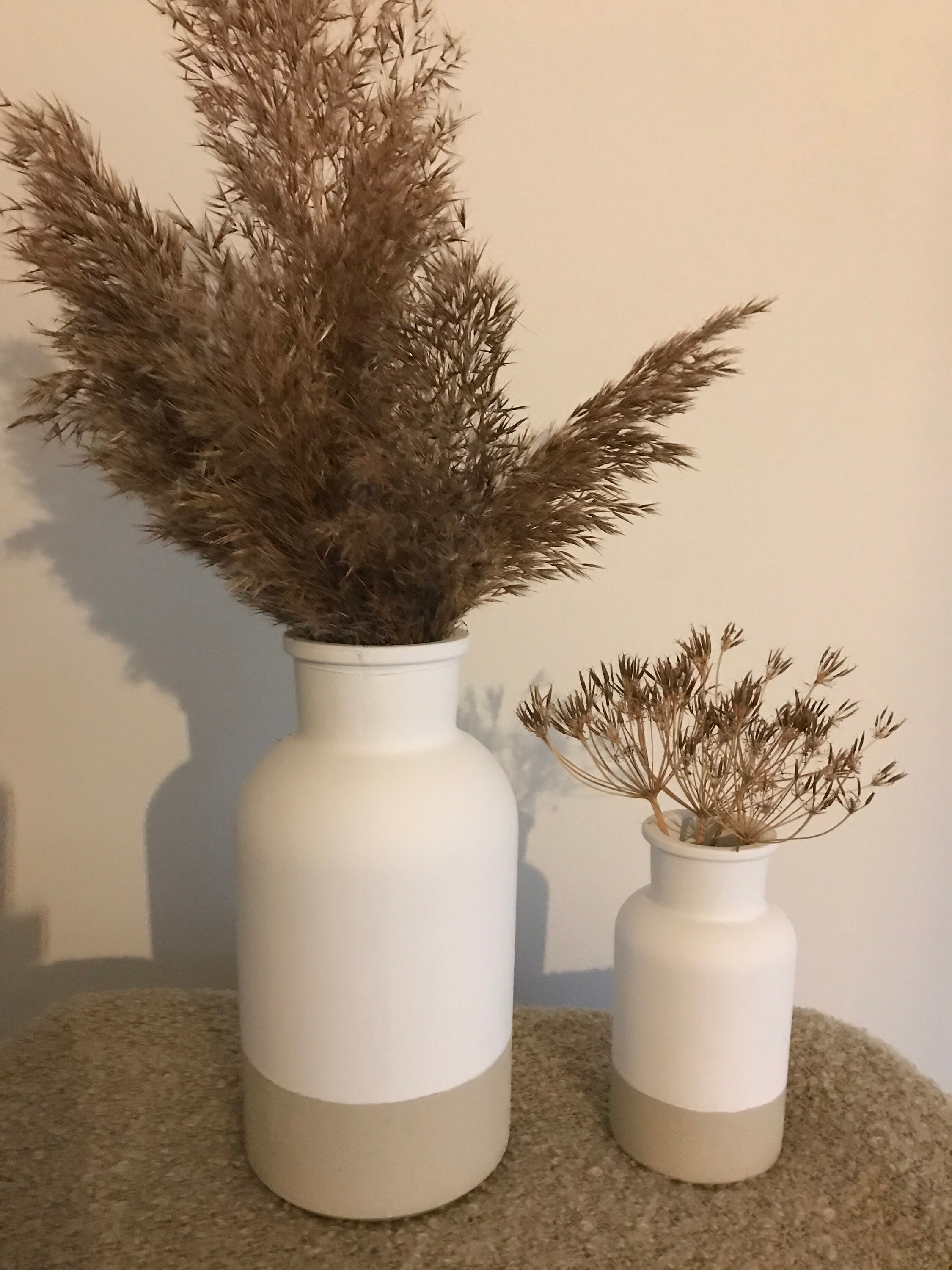 Apothecary/ Hand Painted Vase/ Beige/white/ Neutral/ - Etsy