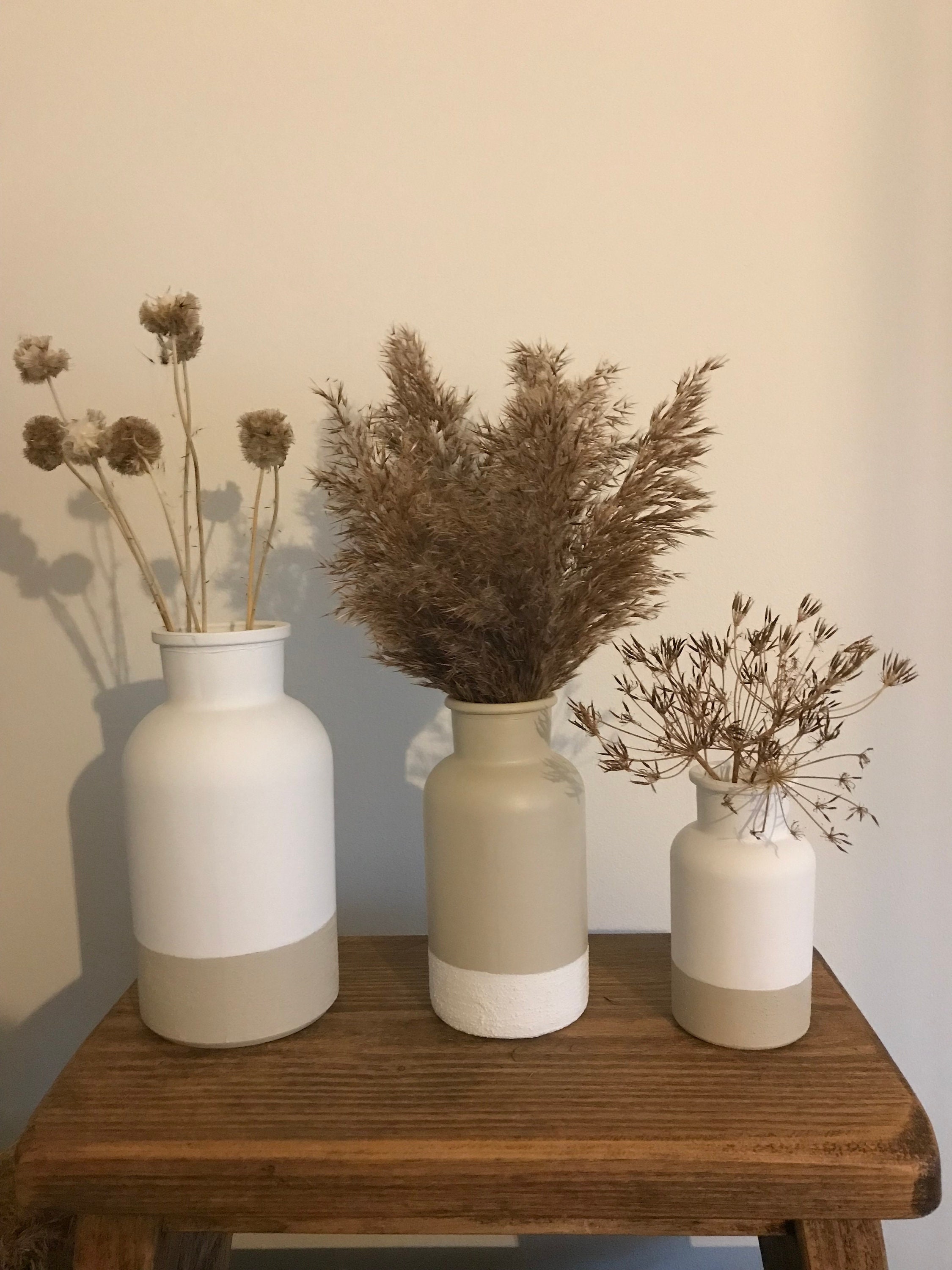 Apothecary/ Hand Painted Vase/ Beige/white/ Neutral/ - Etsy UK