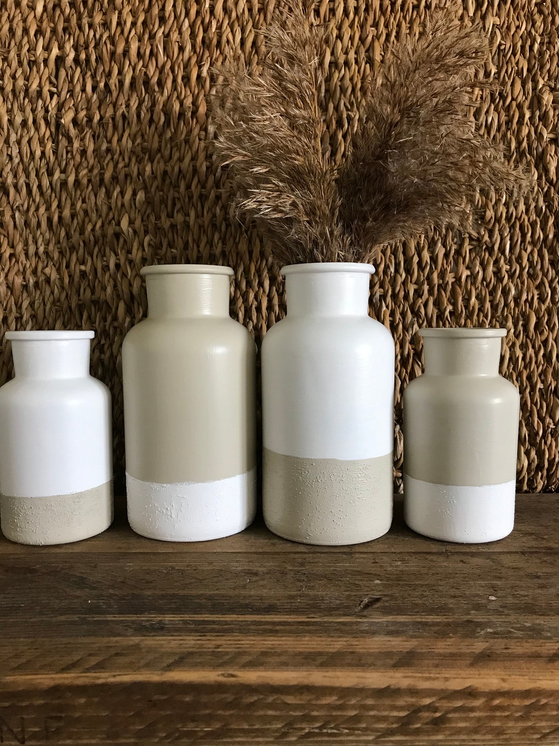 Apothecary/ Hand Painted Vase/ Beige/white/ Neutral/ - Etsy UK