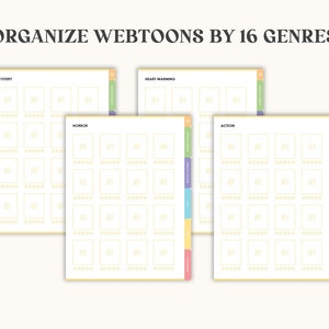 Webtoon Anime Manhwa Journal | Digital Webtoon Planner | Digital ...