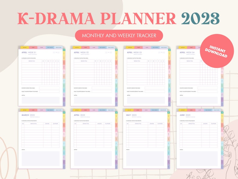 K-drama Planner 2023 Digital K-drama Planner 2023 - Etsy