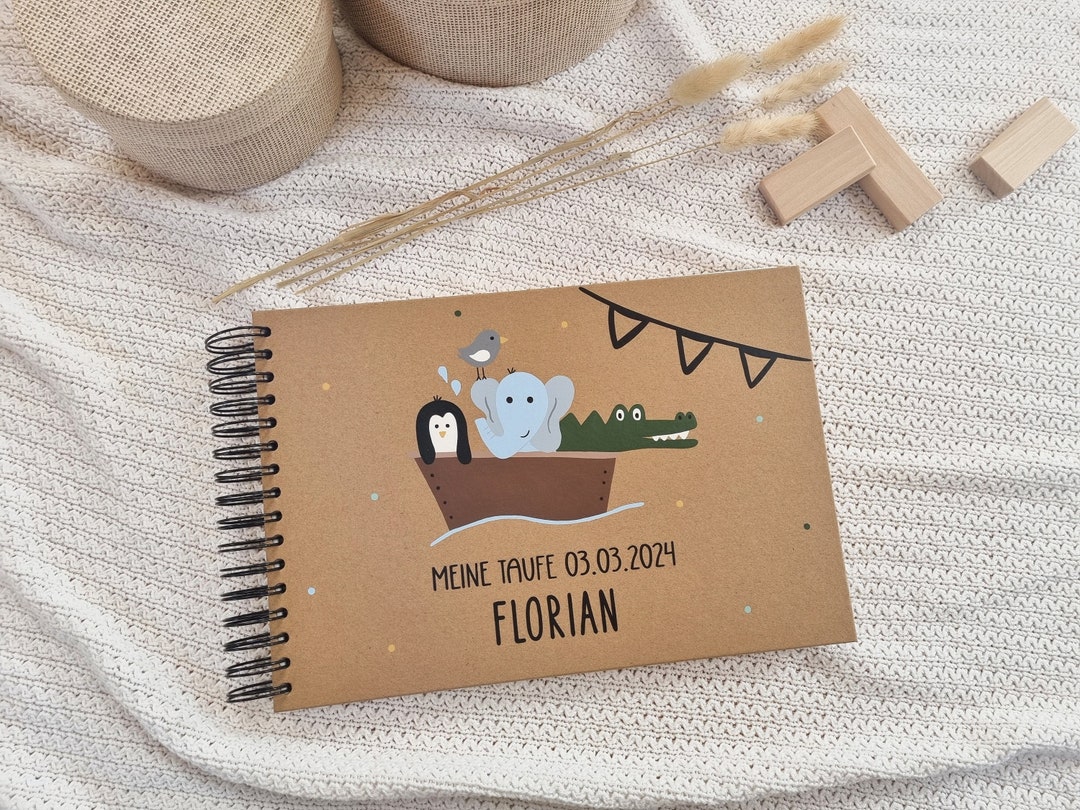 Personalized Photo Album for Baptism, Baptism Album for Gluing Photos ...