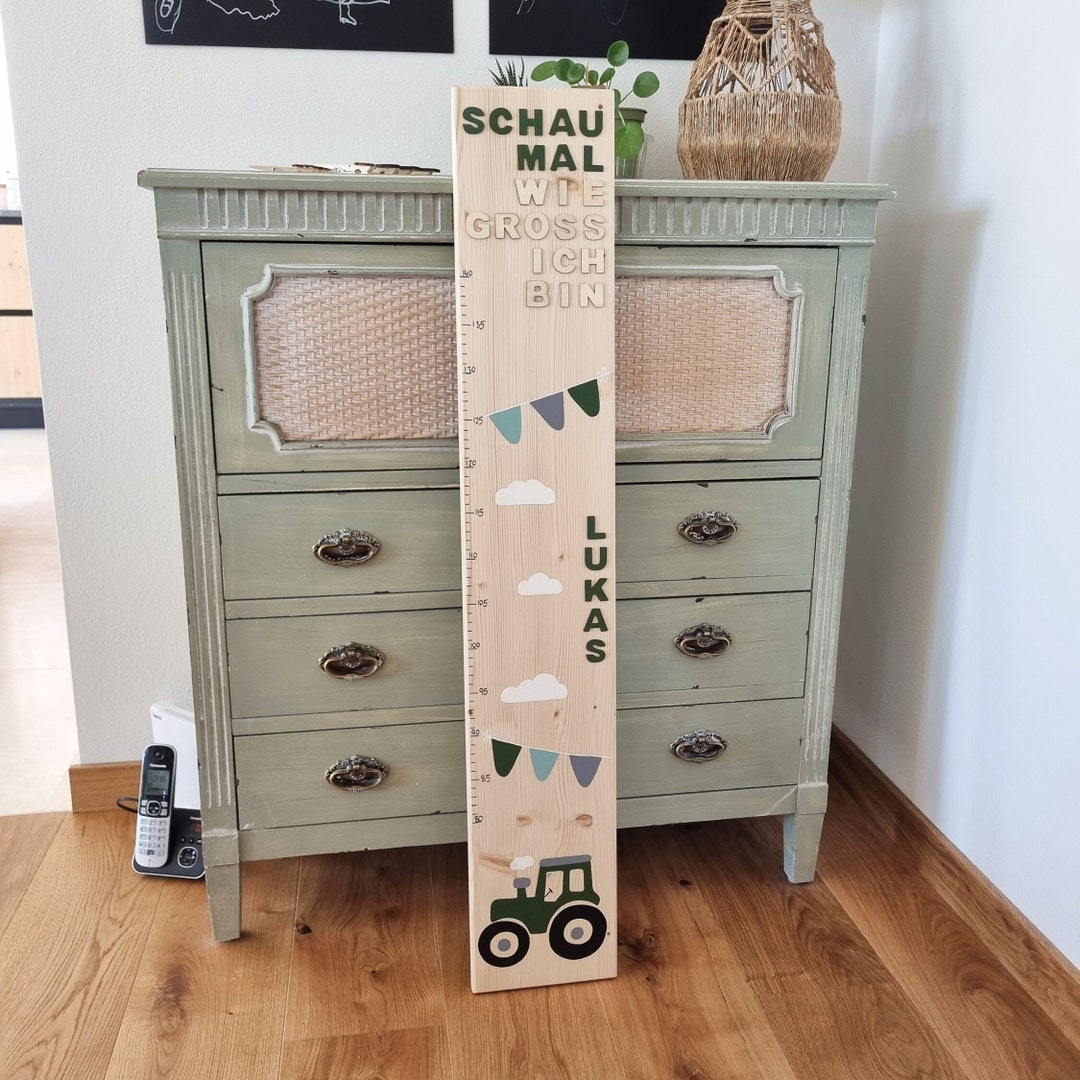 Personalized Wooden Tractor Height Chart for Children 100% - Etsy