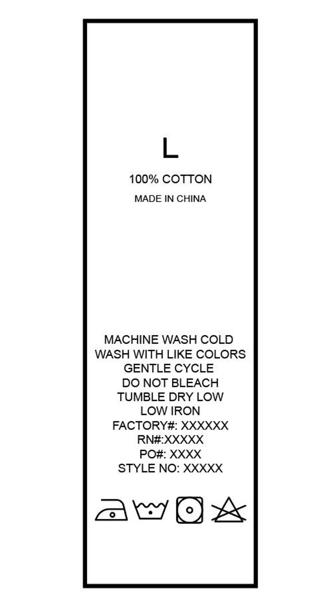 Editable Care Label + Tear Away Neck Label Template | Fashion Label ...