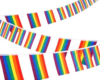 Handmade Rainbow Bunting , Pride Bunting, Pride Decoration, Pride Flag ...