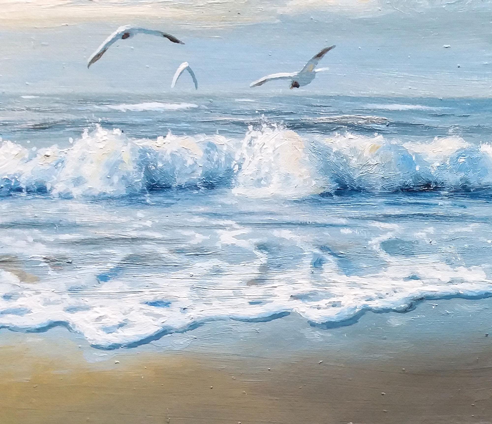 Small Ocean Oil Painting Original Seascape Beach Painting Seashore Art ...