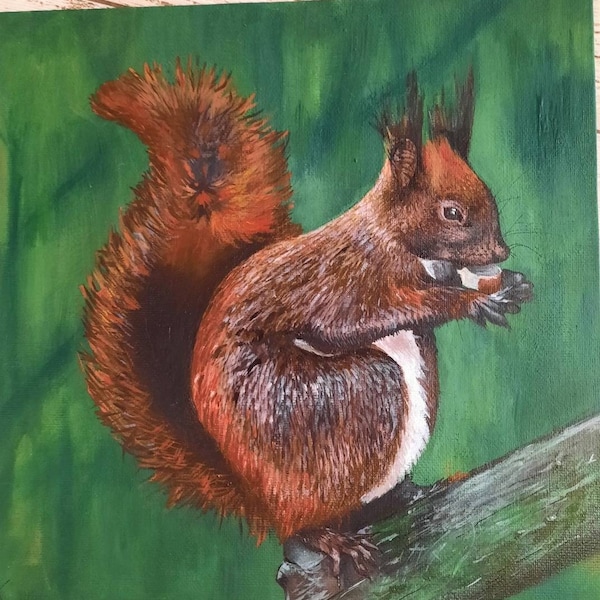 Squirrel Painting - Etsy