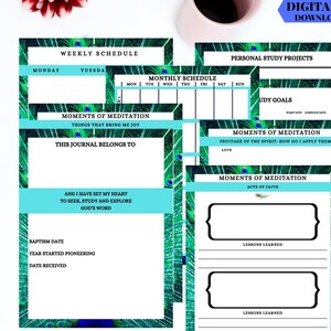 Printable Jehovah's Witness Personal Study Worksheets JW Bible Study ...