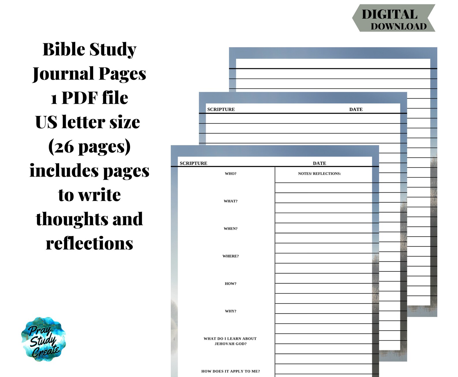 Printable Jehovah's Witness Personal Study Worksheets| JW Bible Study ...