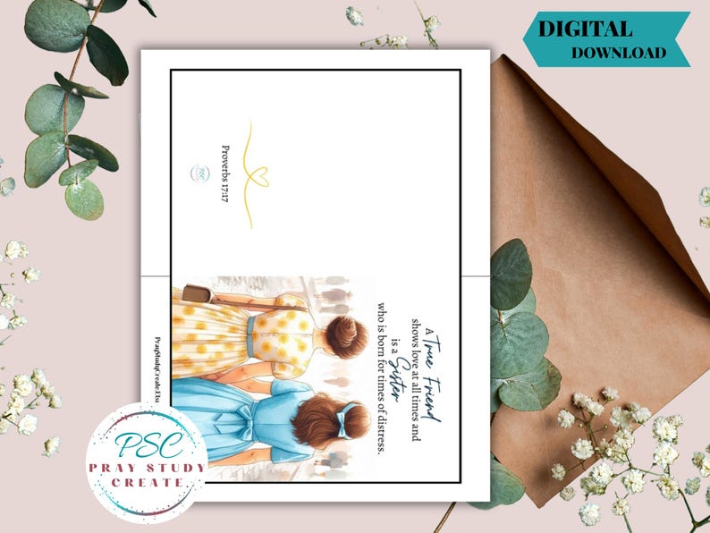 JW Friendship Card | Proverbs 17:17, Sister Gift (digital Download) - Etsy