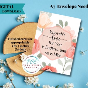 Printable Jehovah's Witness JW Greeting Card Instant Download 5x7 Blank ...