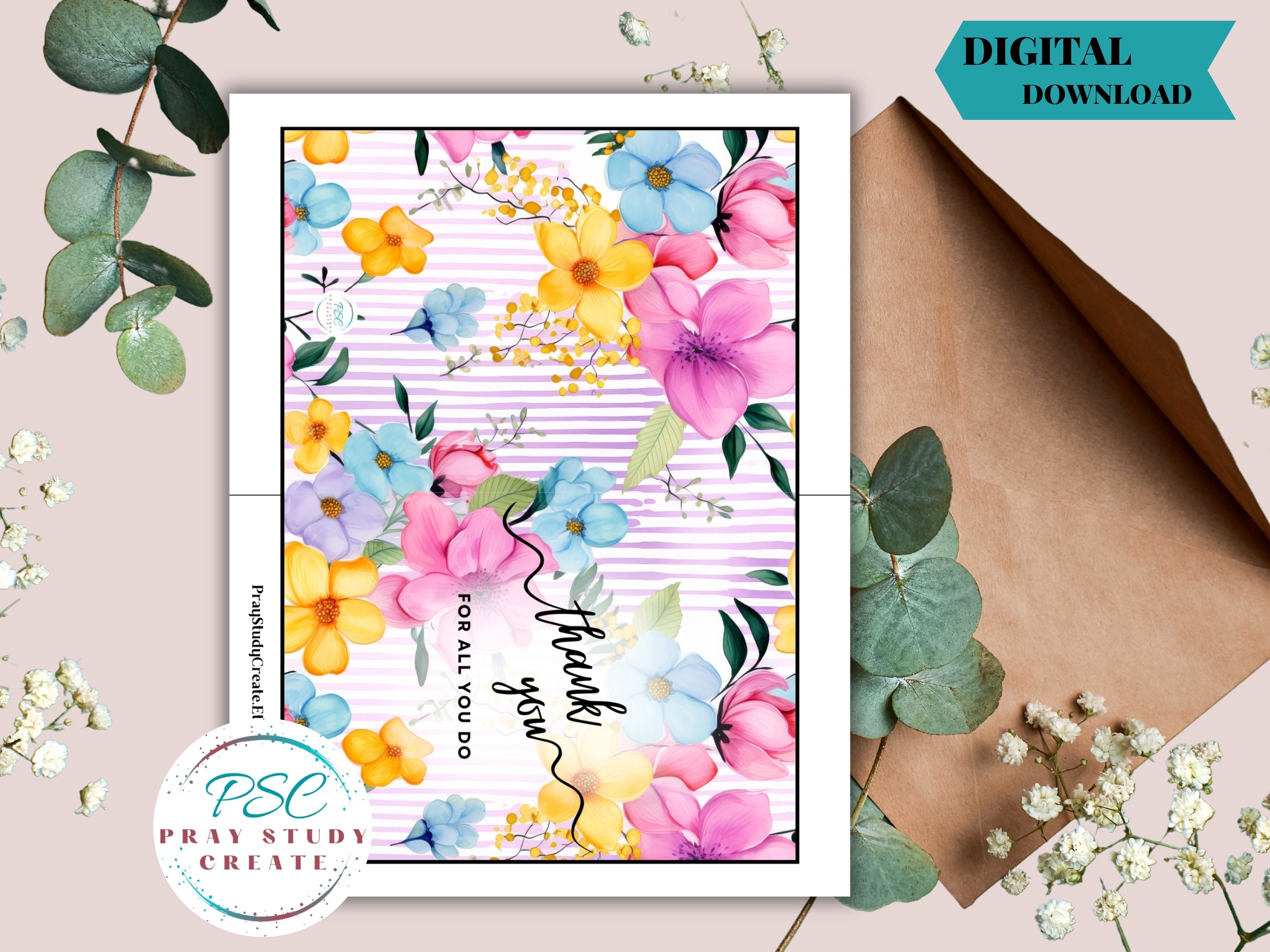 Printable Jehovah's Witness thank You for All That You Do Greeting Card ...