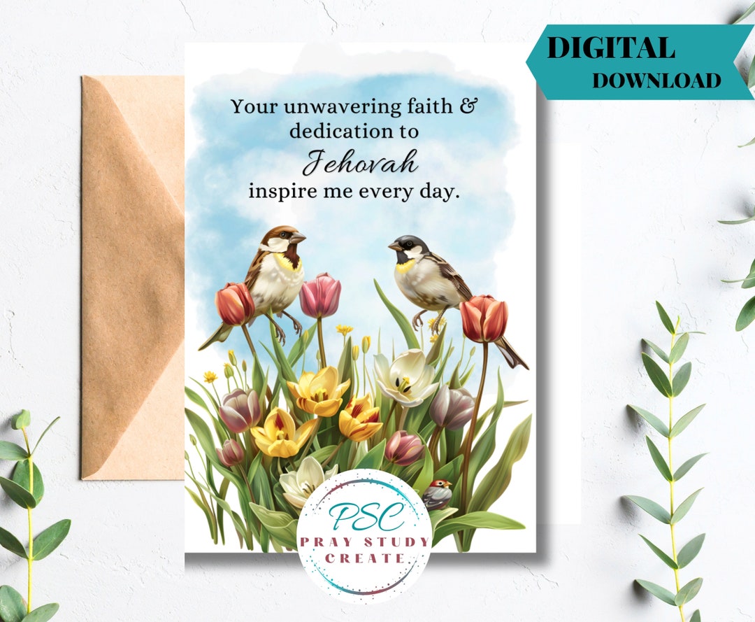 Printable Jehovah's Witness Greeting Card, JW Card to Encourage Jw ...