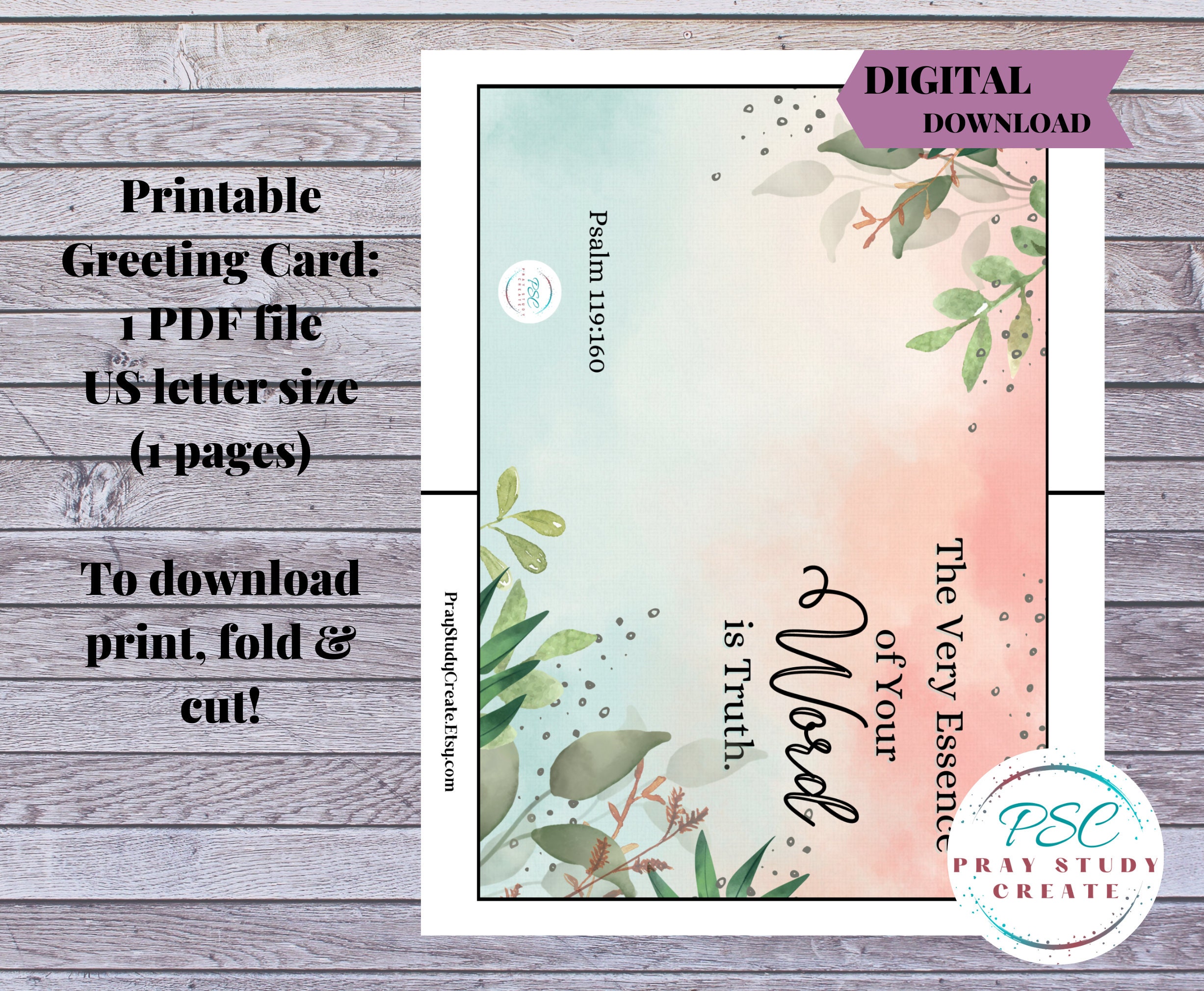 Printable Jehovah's Witness 2023 Year Text Greeting Card JW 2023 ...