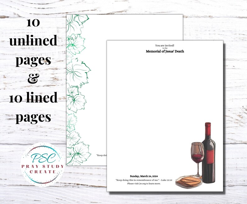 Printable Jehovah's Witness Letter Writing Paper-20 Pgs. JW Stationery ...