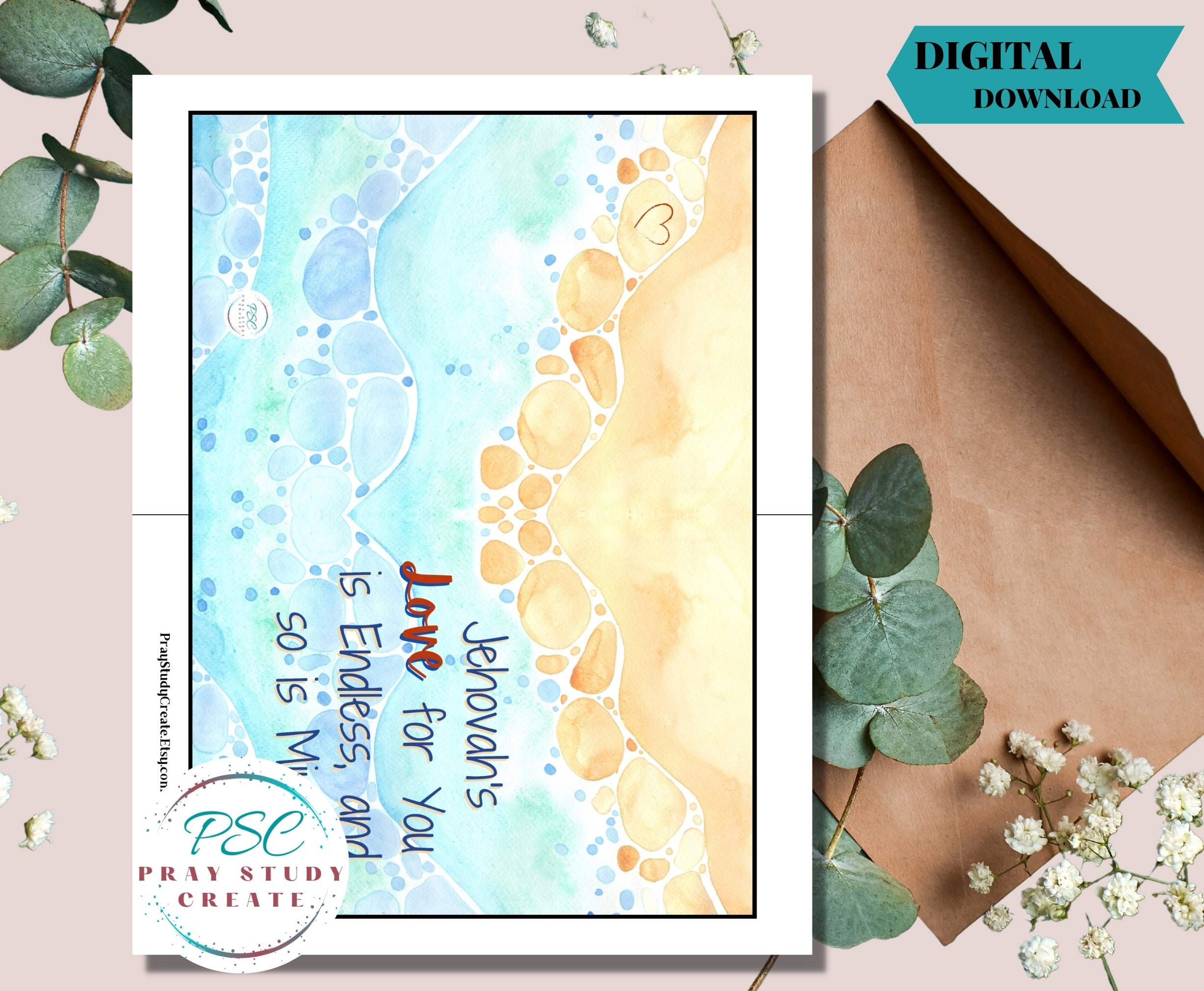 Printable Jehovah's Witness JW Greeting Card| Instant Download| 5x7 ...