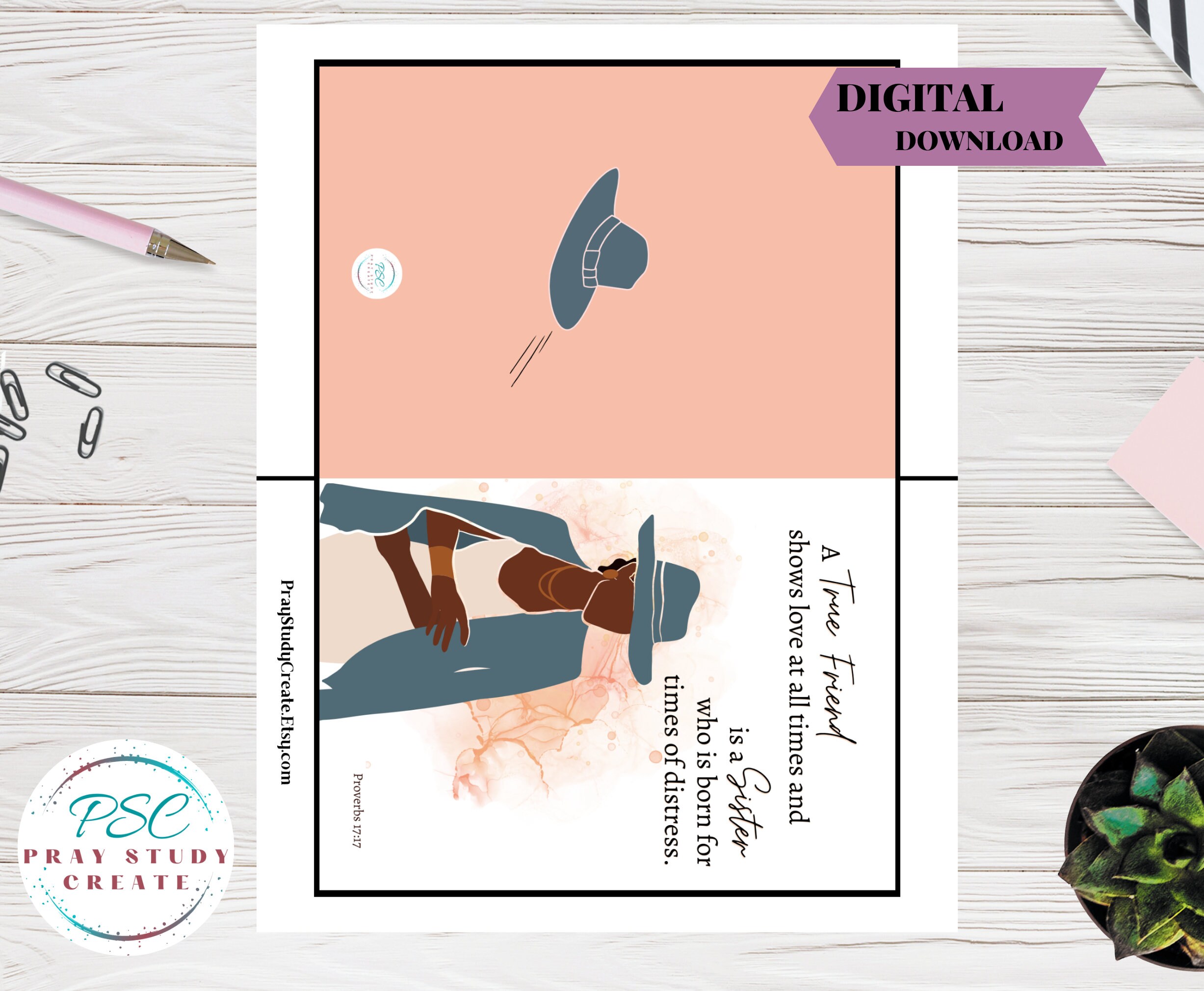 Printable Jehovah's Witness Friendship Gift Card| JW Card Download| 5x7 ...