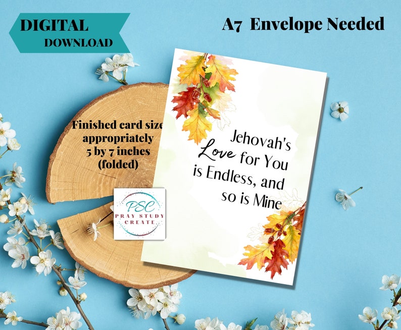 Printable Jehovah's Witness JW Greeting Card Instant Download 5x7 Blank ...