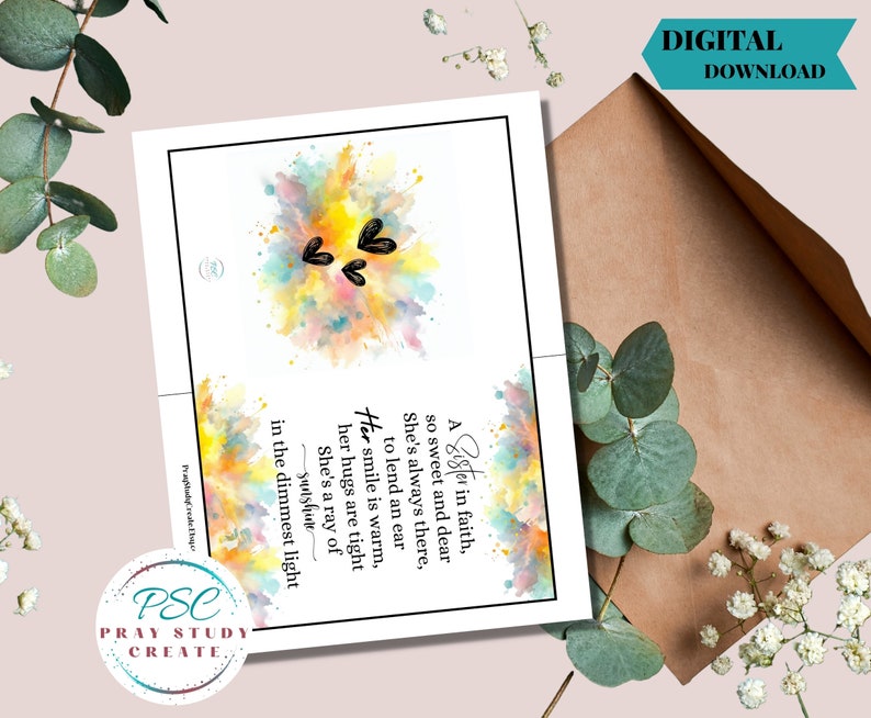 Printable Jehovah's Witness Friendship Gift Card JW Card Download 5x7 ...