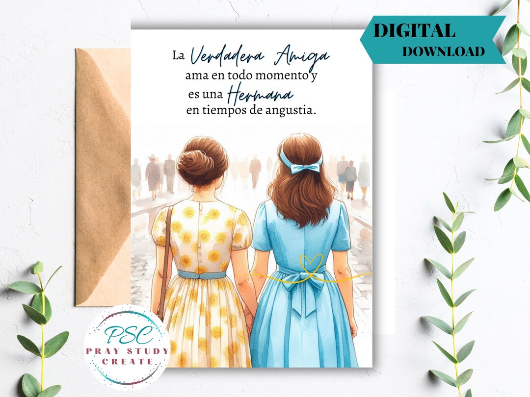 Spanish Friendship Card, Jehovah's Witness Gift, JW Printable (digital ...