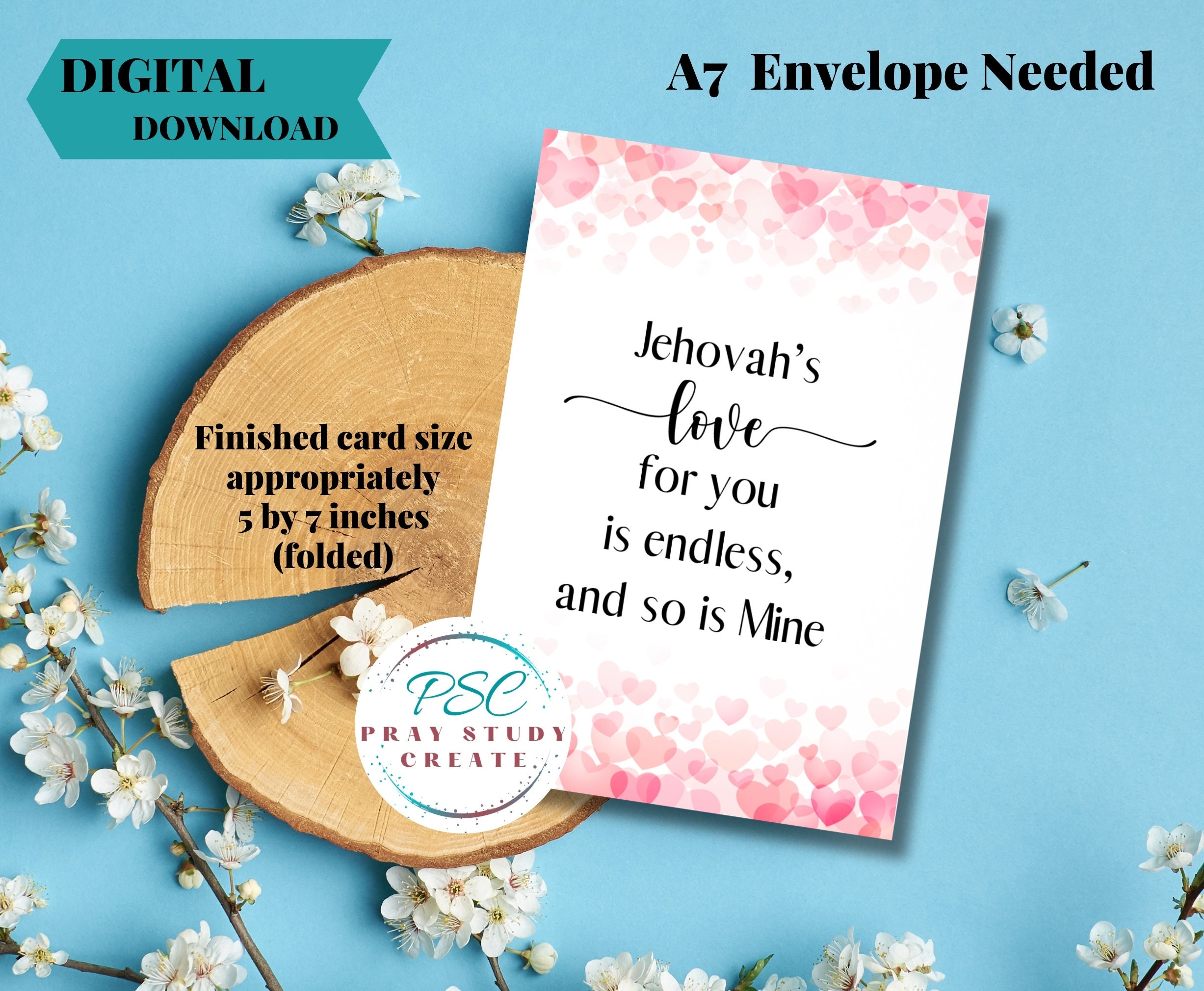 Printable Jehovah's Witness JW Greeting Card Instant Download 5x7 Blank ...