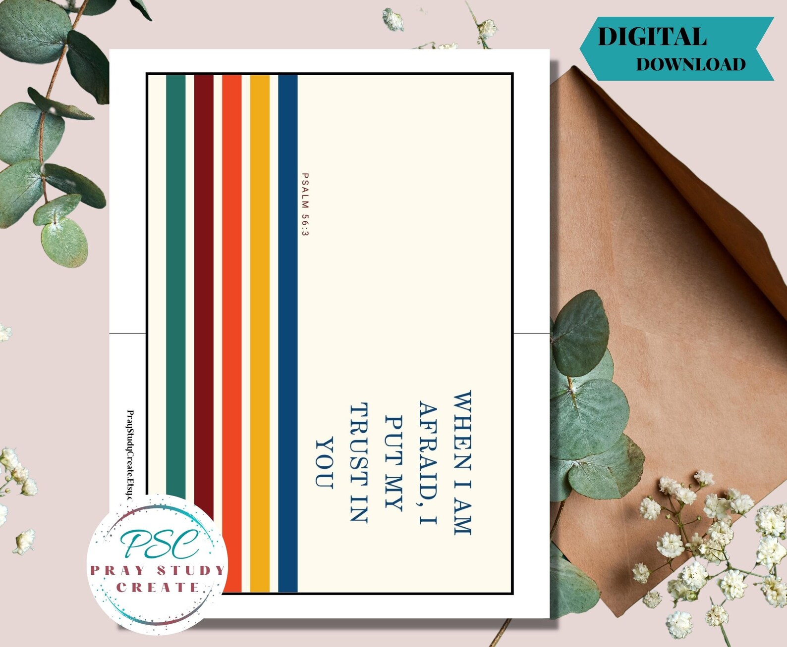 Printable Jehovah's Witness 2024 Year Text Greeting Card| Striped 2024 ...