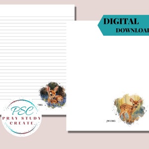 Printable Jehovah's Witness Letter Writing Paper-15 Pgs. JW Stationery ...