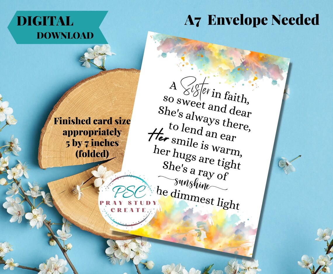 Printable Jehovah's Witness Friendship Gift Card JW Card Download 5x7 ...