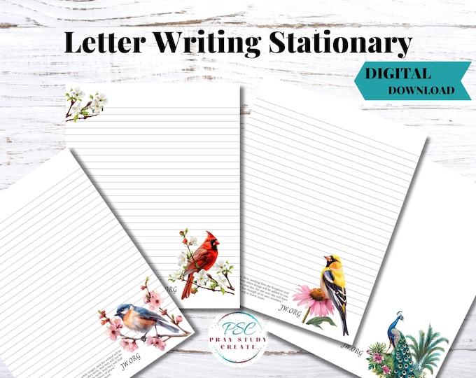 Printable Jehovah's Witness Letter Writing Paper-15 Pgs. JW Stationery ...