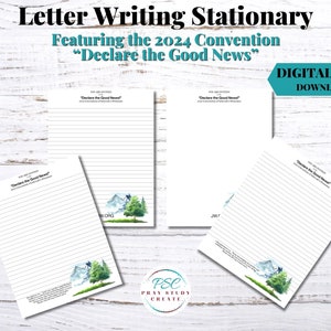 Printable Jehovah's Witness Letter Writing Paper-15 Pgs. JW Stationery ...