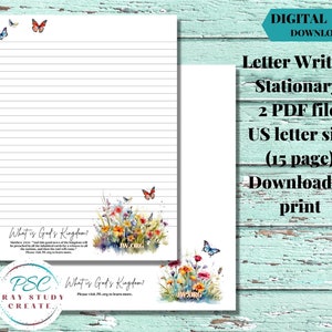 Printable Jehovah's Witness Letter Writing Paper-15 Pgs. JW Stationery ...