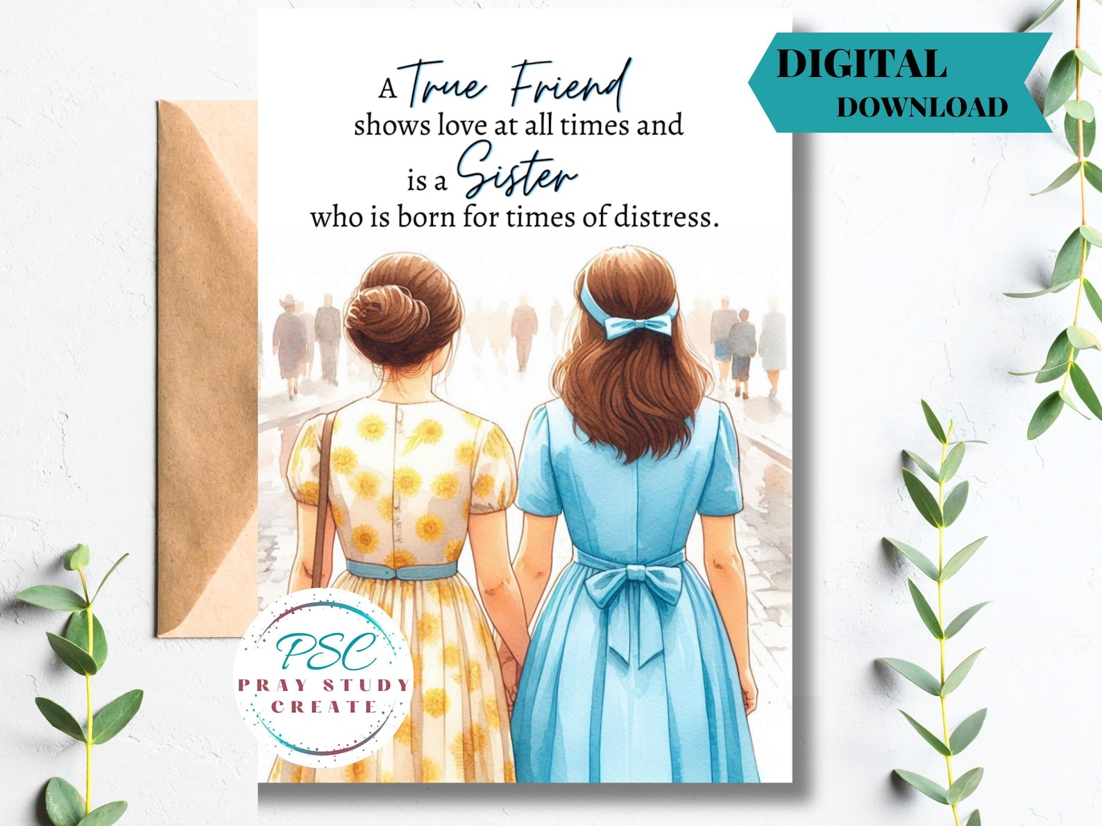 Printable Jehovah's Witness Friendship Gift Card| JW Card Download| 5x7 ...