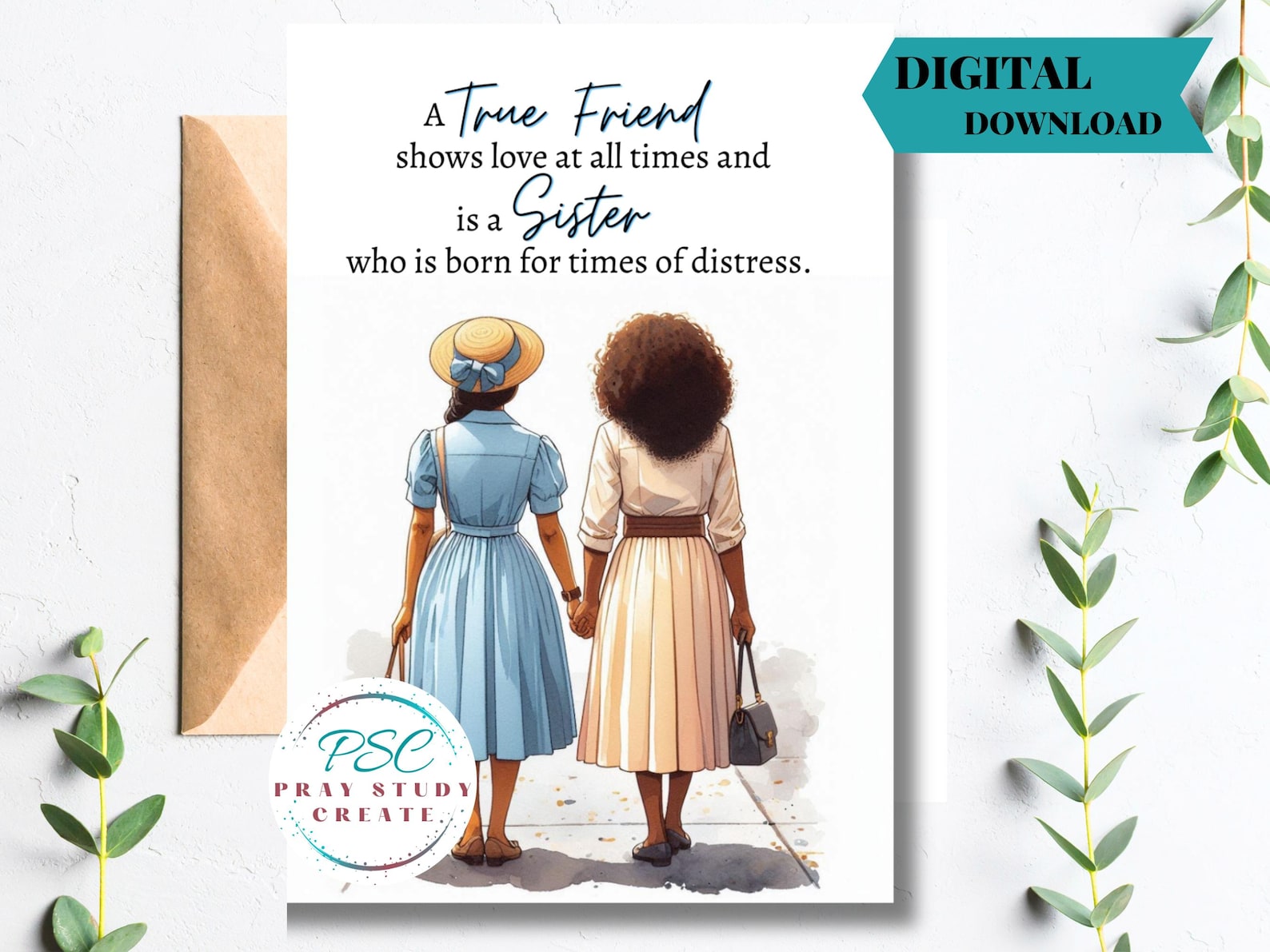 Printable Jehovah's Witness Friendship Gift Card| JW Card Download| 5x7 ...