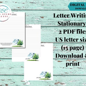 Printable Jehovah's Witness Letter Writing Paper-15 Pgs. JW Stationery ...