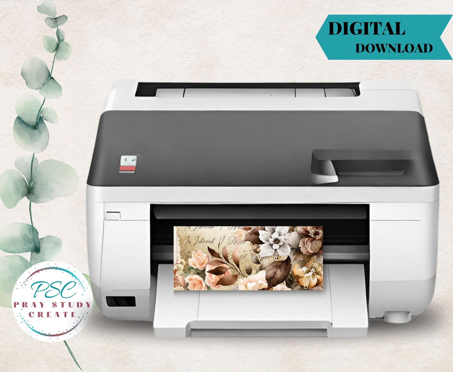 Printable Jehovah's Witness Junk Journal Paper, 6 Floral Digital ...