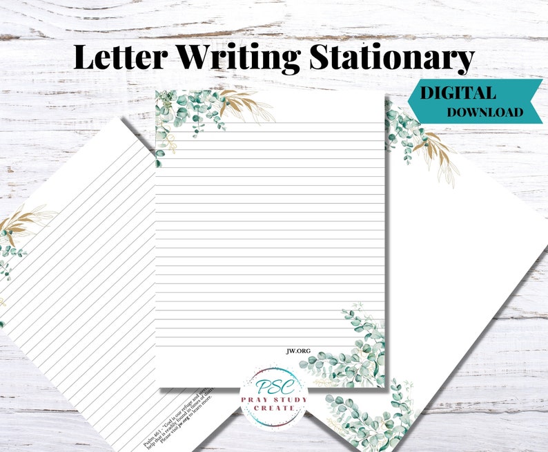 Printable Jehovah's Witness Letter Writing Paper Lined, Jw Printable ...