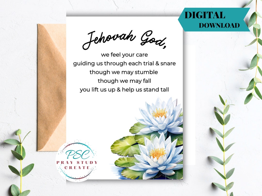 JW Sympathy Card, Printable Jehovah's Witness Greeting Card, JW ...
